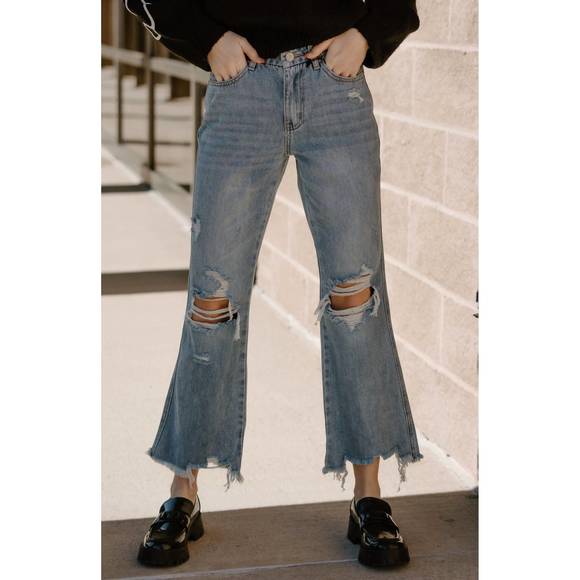 INSANE GENE | Jeans | New Insane Gene Mid Rise Crop Flare In Blue ...